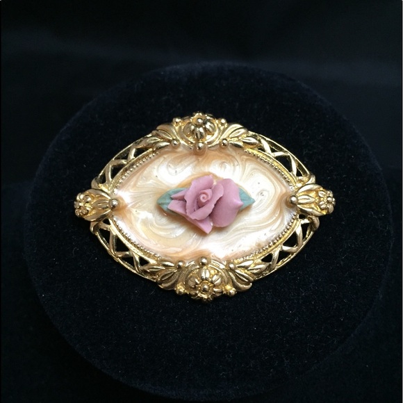 Vintage | Jewelry | Vintage Rose Brooch | Poshmark